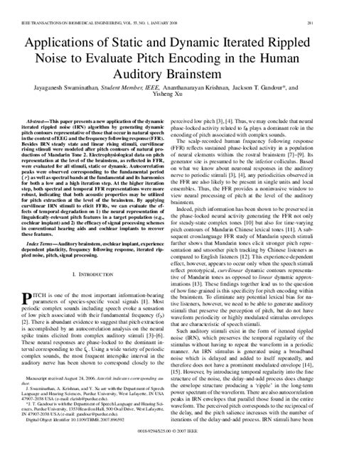 Pdf Applications Of Static And Dynamic Iterated Rippled Noise To