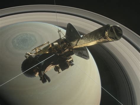 Images From Nasas Cassini Probe Show Saturns Polar Hurricane