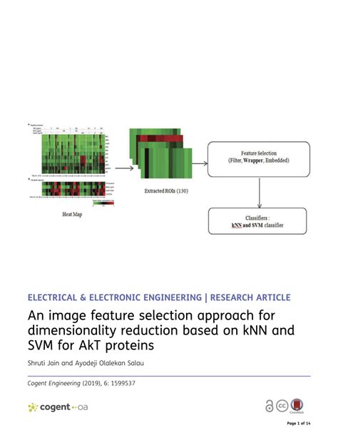 pdf an image feature selection approach for dimensionality reduction