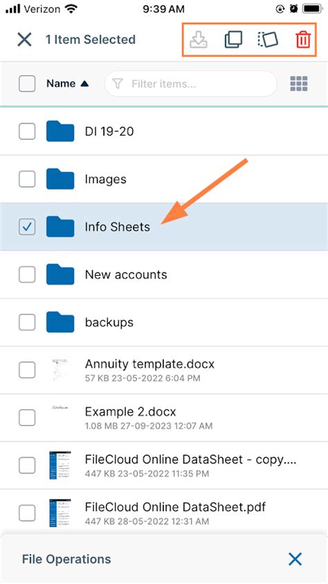 Delete Move Copy Or Rename Ios Data Filecloud Docs Online
