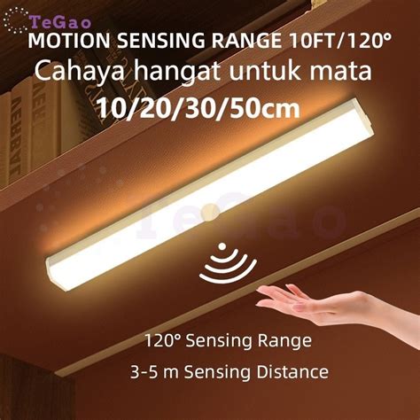 Jual Lampu Sensor Gerak Magnetic Motion Sensor Lampu Stick Panjang LED Lampu Tidur LED Tombol