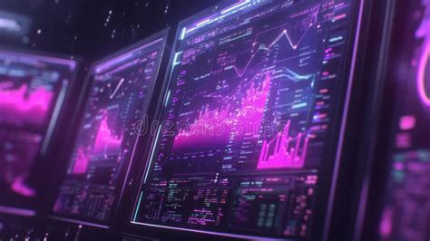 A Computer Screen Shows An Abstract Network Monitoring Dashboard
