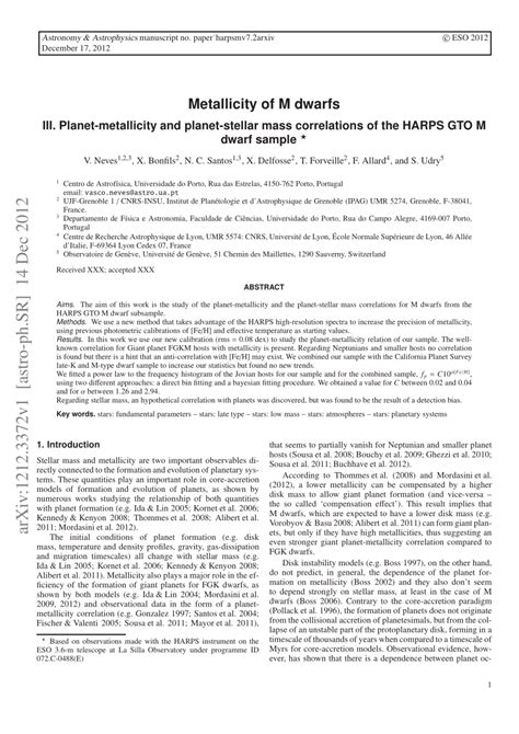 Pdf Metallicity Of M Dwarfs Iii Planet Metallicity And Planet Stellar Mass Correlations Of