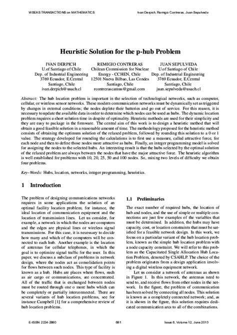 pdf heuristic solution for the p hub problem