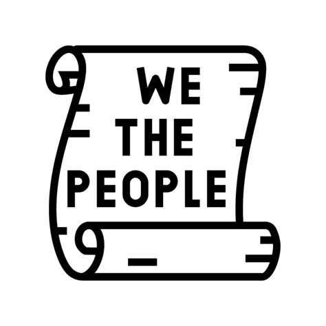 We The People Scroll Line Icon Illustration 57814063 Vector Art At Vecteezy