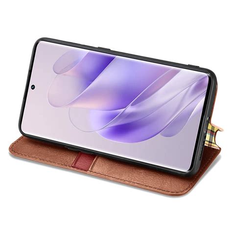 For Infinix Zero 30 5g Cubic Grid Pressed Magnetic Leather Phone Case Brown