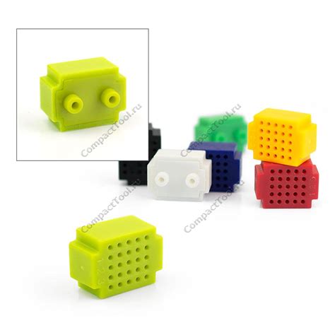 Макетная плата на 25 точек салатовая купить в интернет магазине КомпактТул с доставкой по России