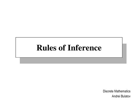 05 Rules Of Inference Notes Introduction Rules Of Inference
