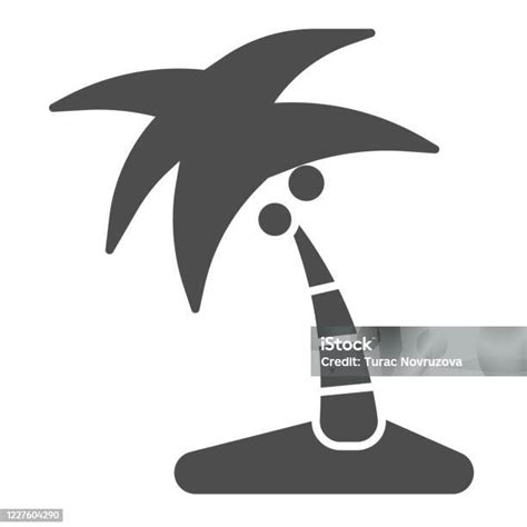 야자 수 체형 아이콘 여름 개념 흰색 배경에 섬 기호에 야자수 실루엣 모바일 개념 및 웹 디자인에 대 한 글리프 스타일의 코코넛 야자수 아이콘 벡터 그래픽 0명에 대한 스톡