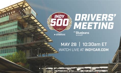 Live 2022 Indianapolis 500 Drivers Meeting