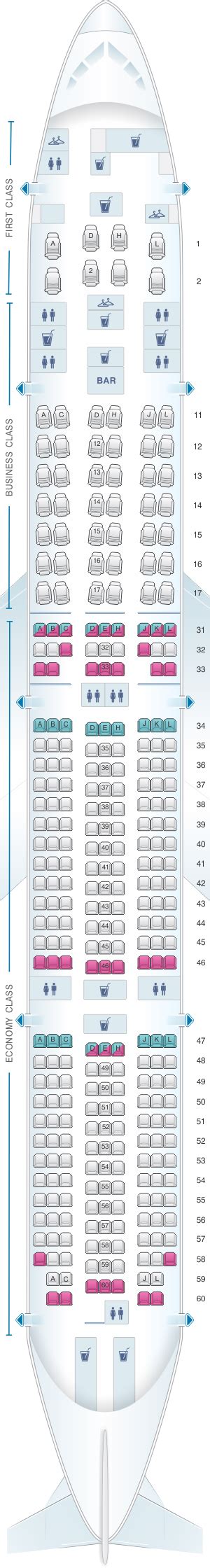 Seat Map Air China Boeing B777 300er 311pax Seatmaestro