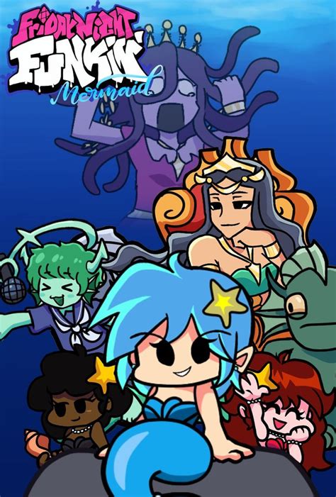 Friday Night Funkin Mermaid Mod Kaity And Girlfriend And Carol Au