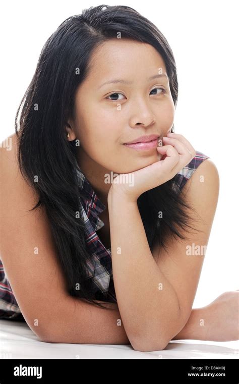 Asian Girl Looking Friendly And Natural Pose Stock Photo Alamy