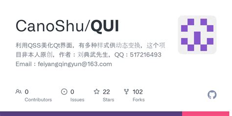 Github Canoshu Qui Qss Qt Qq Email