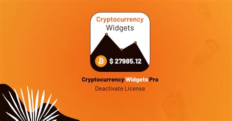 Deactivate License Cryptocurrency Widgets Pro