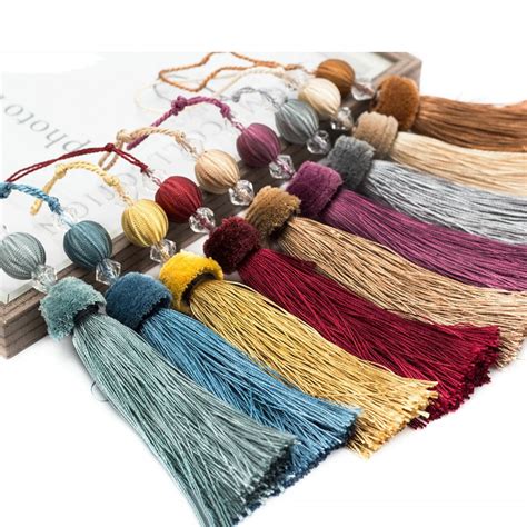 2pcs Lot 26cm Tassel With Hanging Rope Silk Sewing Tassels Trim