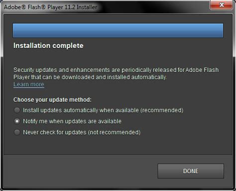 How To Change Flash Player Update Settings