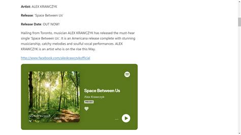 Alex Krawczyk Has A “hot Pick” On Fv Music Record Label Artist