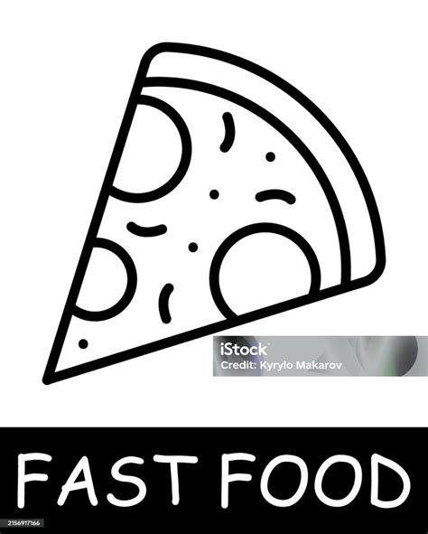 패스트 푸드 아이콘입니다 정크 푸드 피자 탄수화물 높은 비율의 지방 칼로리 건강에 부정적인 영향에도 불구하고 빠르고 맛있는