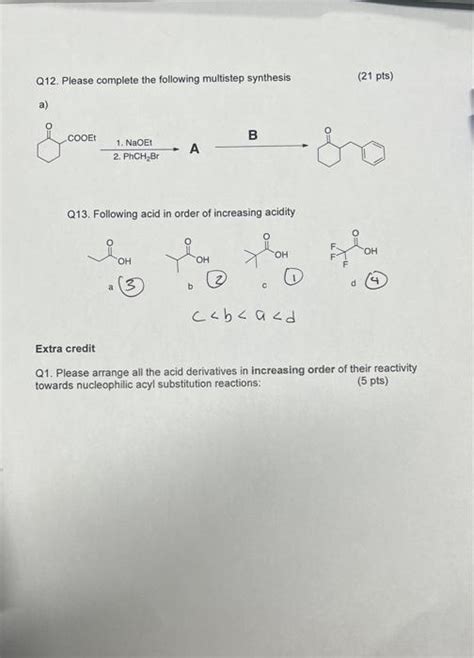 Solved Q12 Please Complete The Following Multistep