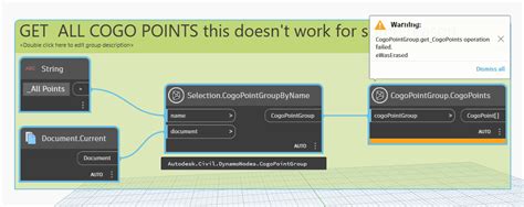 Cogo Point Groups Cogo Point Node Might Not Be Working In Dynamo 218