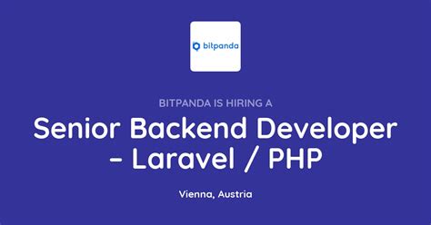 senior backend developer laravel php at bitpanda joblist app