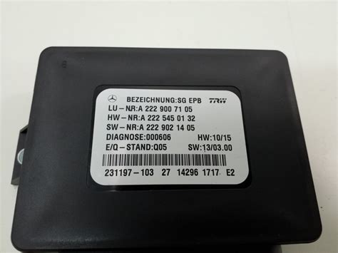 Used Mercedes Benz S Class Control Panel A2229007105