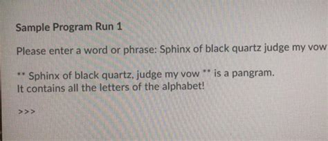 Solved Strategy 1 Define A Pangram Function 1 The Pangram