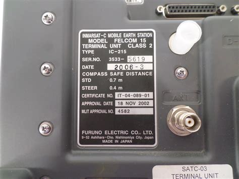 Furuno Felcom 15 Gmdss Inmarsat C Terminal Ic 215 Max Marine Electronics