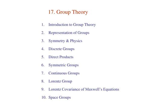 Ppt 17 Group Theory Powerpoint Presentation Free Download Id 5797607