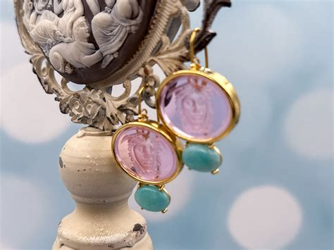 Earrings Tagliamonte Designs 2347e 925ssygp Venetian Cameo Earrings