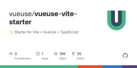 Github Vueuse Vueuse Vite Starter Starter For Vite Vueuse
