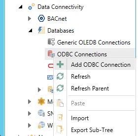 ODBC Database Connection In GridWorX