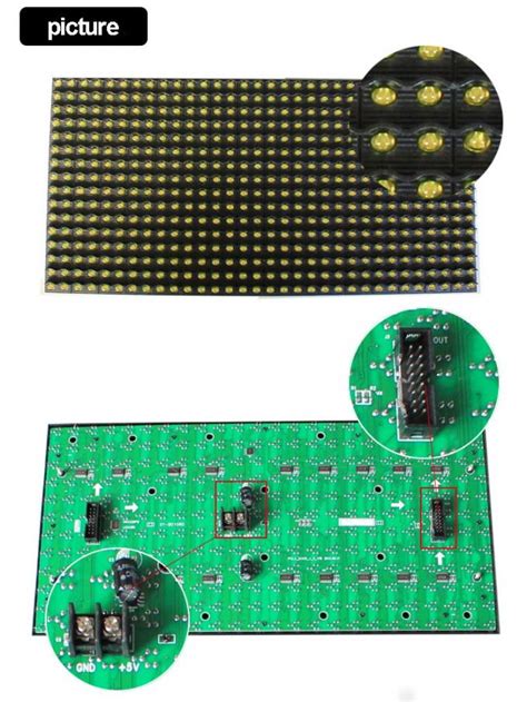 P Led Matrix Module Light Mm Yellow P Display Panel Module For Advertising Board