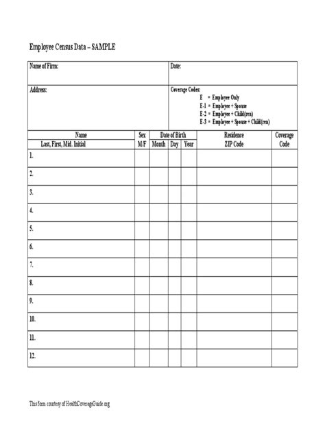 H Cg Employee Census Pdf