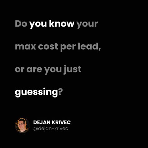 Costperlead Marketingroi Leadgeneration Businessgrowth Dejan