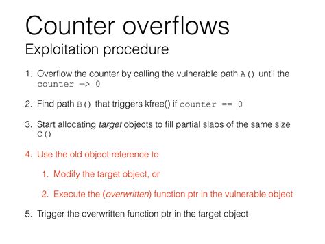 Exploitation Of Counter Overflows In The Linux Kernel Ppt
