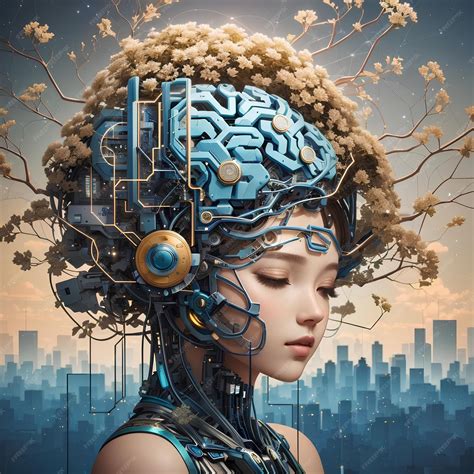 Premium Ai Image Artificial Intelligence Represented As Woman With