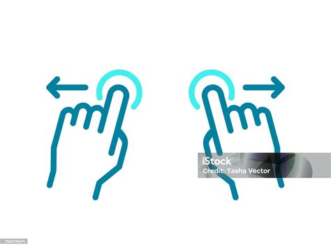 제스처 선 아이콘을 스 와이프합니다 두 손이 터치 스크린을 축소합니다 휴대 전화 또는 태블릿 인터페이스 미끄러짐에 대한 스톡 벡터 아트 및 기타 이미지 Istock
