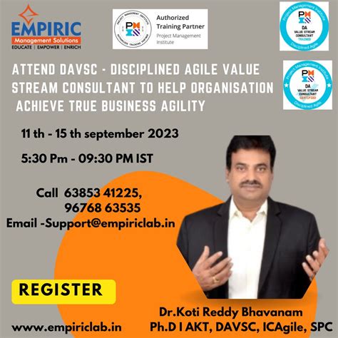 Empiric Management Solutions On Linkedin Davsc Disciplinedagile Agile Agilecoaches