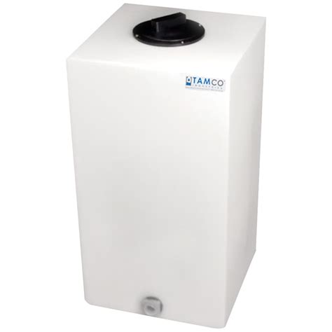 20 Gallon Natural Lldpe Square Utility Tamco® Tank With 8 Gasketed Lid