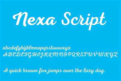 Nexa Script Font Dafont