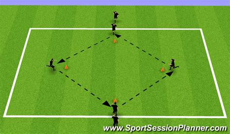 Footballsoccer Variations Of Passing Diamond Technical Passing