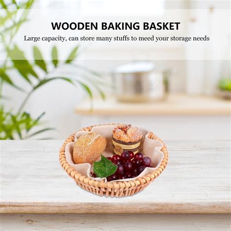 Natural Weaving Basket Wicker Basket Round Basket Grandado