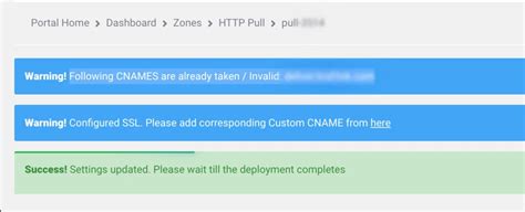 What Could Be The Reason For Receiving A Warning Message Of Either “invalid Cname” Or “cname