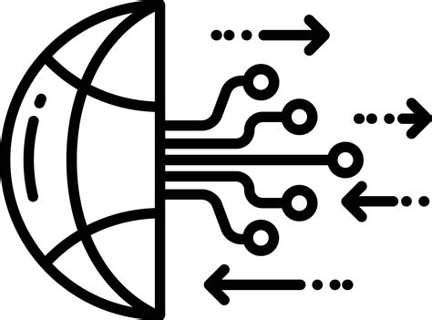 Global Technology Outline Vector Illustration 42392530 Vector Art At