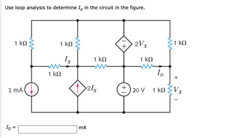 Solved Use Loop Analysis To Determine Iin The Circuit In The Chegg Com