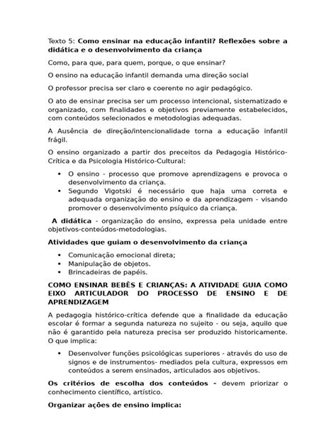 Dei Rt5 Pdf Pedagogia Pré Escola