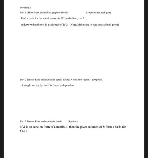 solved problem 2 part 1 show work and make a graph or