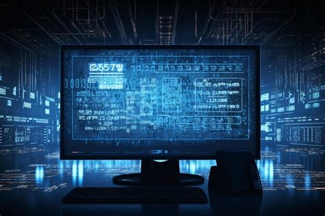 Premium Ai Image Antediluvian Computer Terminal Displaying Symbols